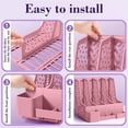 4-Tier Plastic Desk File Organizer with Detachable Pen Holders for ...