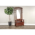 Sunny Designs Santa Fe 78" 4-hook Farmhouse Wood Hall Tree in Dark ...