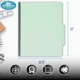 1InTheOffice Classification Folder 2 Dividers Letter Size Green ...