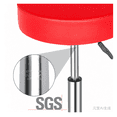 Salon Stool with Spider Base - Red PU Leather, 8cm Cushion, 150kg ...