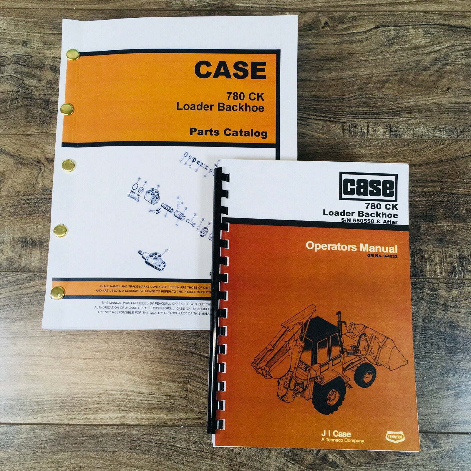CASE 780 CK BACKHOE LOADER TRACTOR MANUAL PARTS CATALOG OPERATORS ...