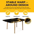 Black Gold Fitted Rectangle Tablecloth 24" x 36" Marble Luxury Abstract ...