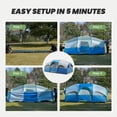 JIOABL 8 Person Camping Tent with Room Divider, Waterproof Polyester ...