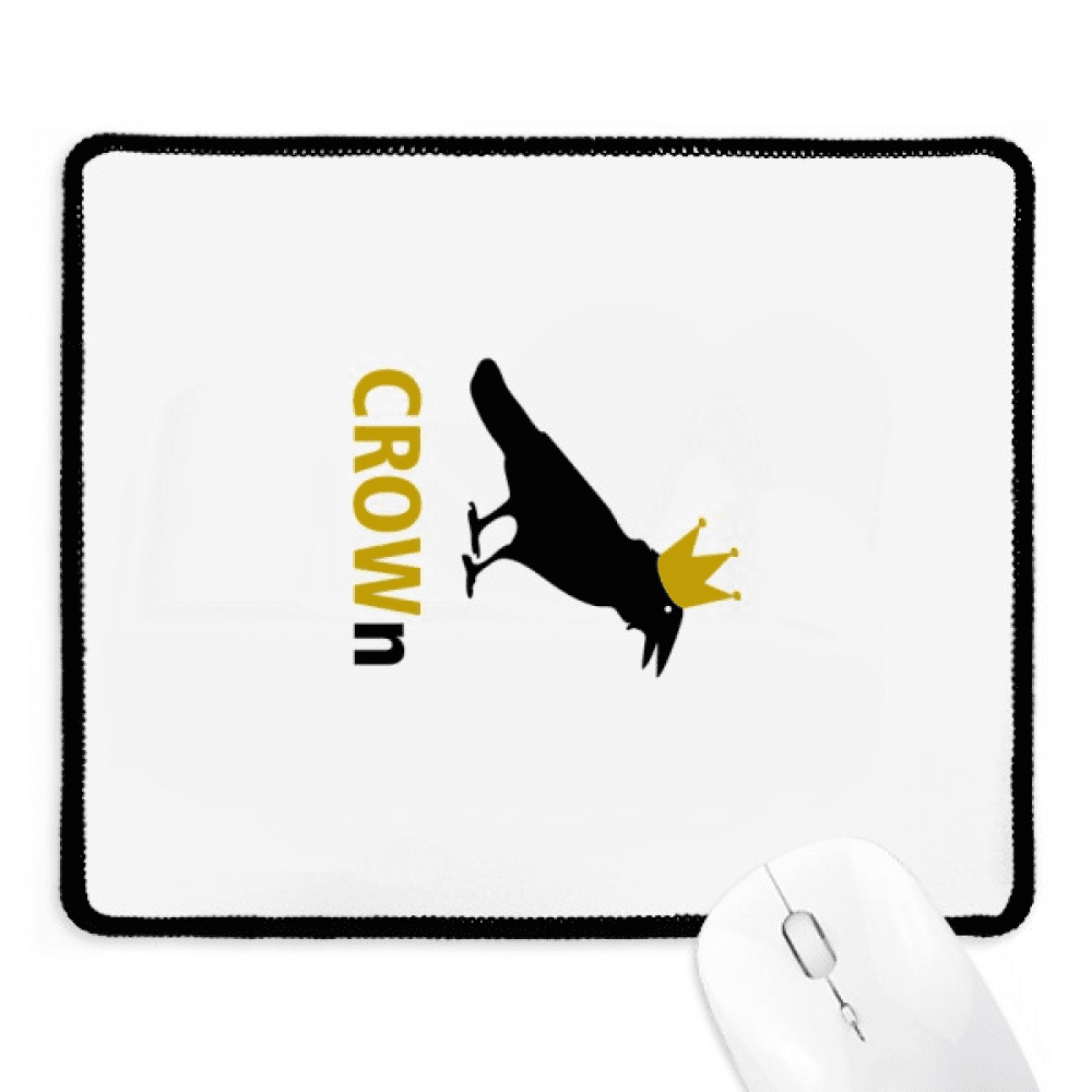 Crow Crown Animal Wing Art Deco Fashion Mousepad Stitched Edge Mat ...