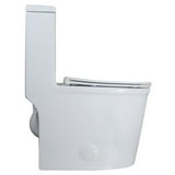 "WinZo WZ5069 Compact Ceramic Toilet, 23"" Depth, Dual Flush, 12” Rough ...