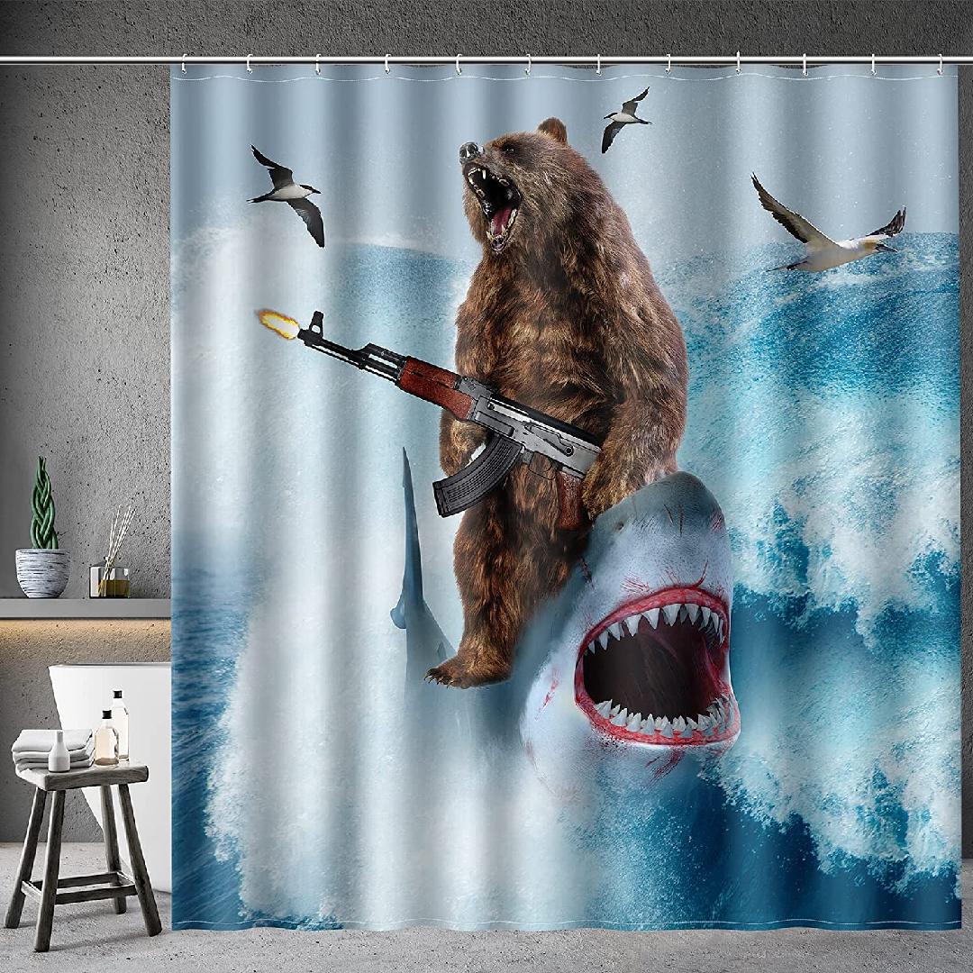 Bear Riding Shark