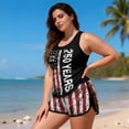 Binienty Tankini Swimming Suit, Vintage Distressed American Flag ...