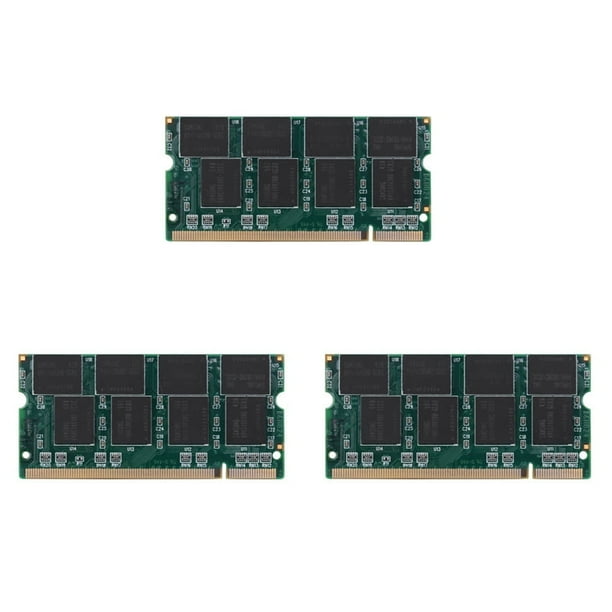 Memoria RAM DDR1 SO-DIMM para portátil (3 unidades, 1 GB, 200 pines ...