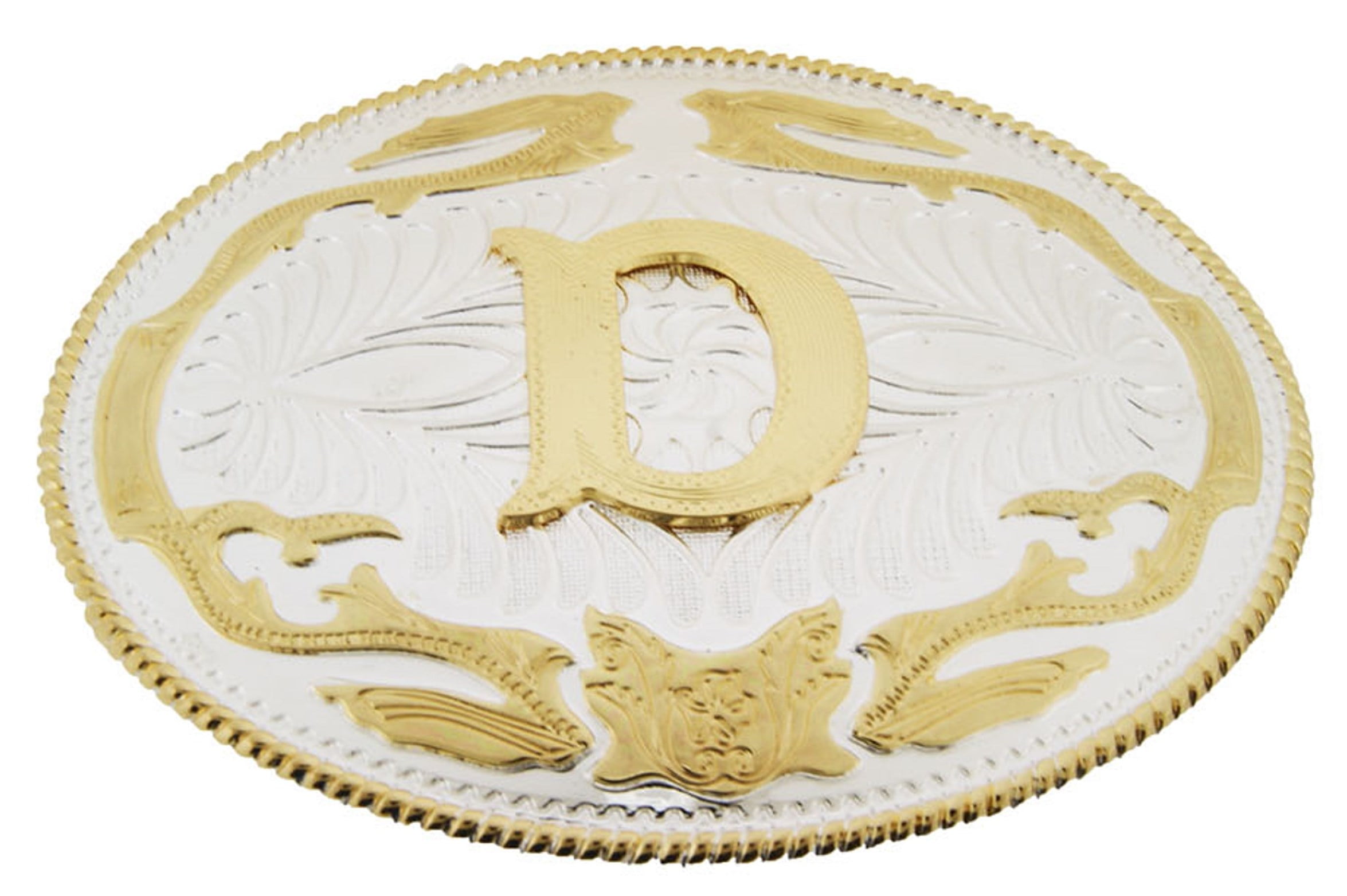 Big Initial Letter Alphabet D Belt Buckle Western Cowboy Rodeo Gold ...
