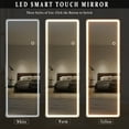 BEAUTYPEAK 64" x 21" LED Rectangular Full Length Mirror Standing Floor ...
