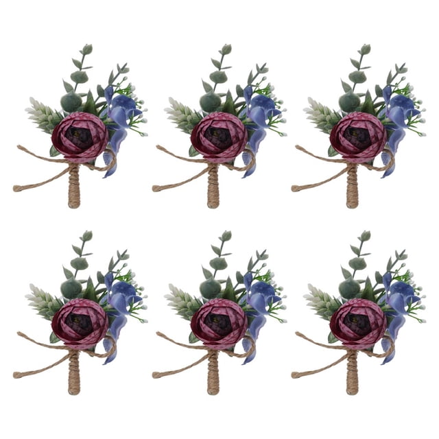 6Pcs Wrist Corsage Flower Decoration For Wedding Prom Bracelet Corsage ...