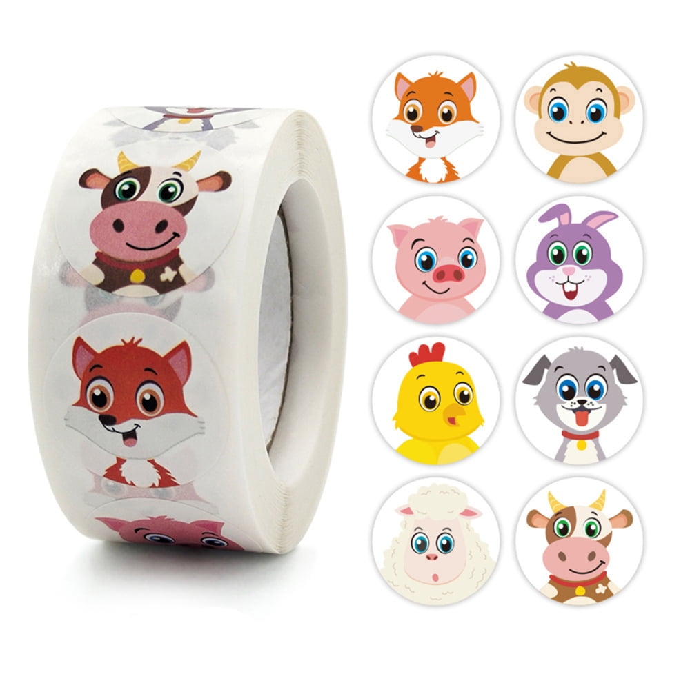 500 Pieces Animal Encouraging Stickers Kids Cartoon Animal Sticker Roll ... 500 Pieces Animal Encouraging Stickers Kids Cartoon Animal Sticker Roll ...