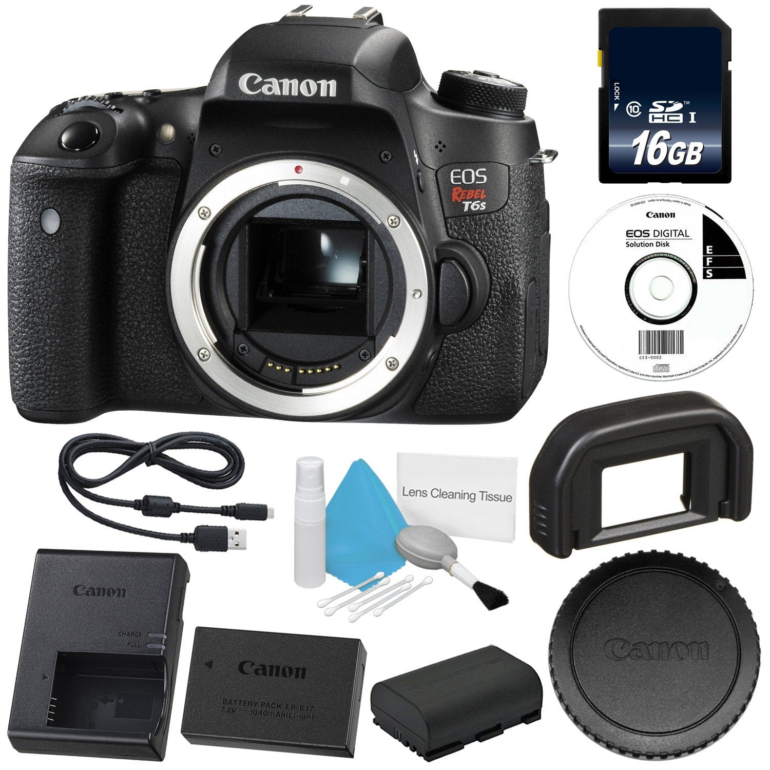 Canon EOS Rebel T6s DSLR Camera (0020C001) Standard Bundle - Walmart.com