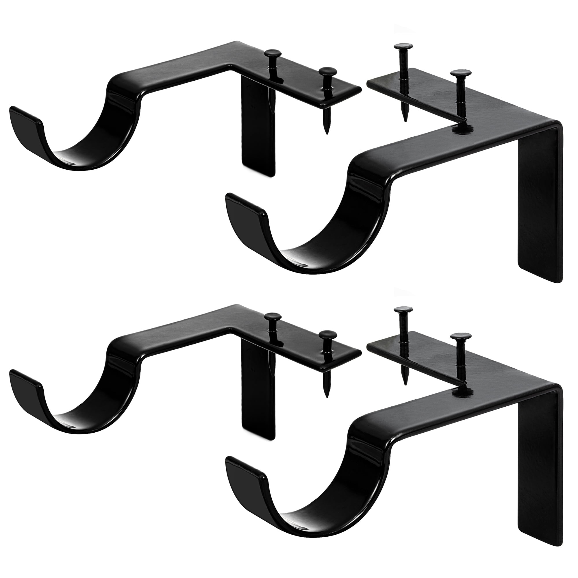 SHCKE Curtain Rod Hooks Curtain Rod Brackets Curtain Rod Holders ...
