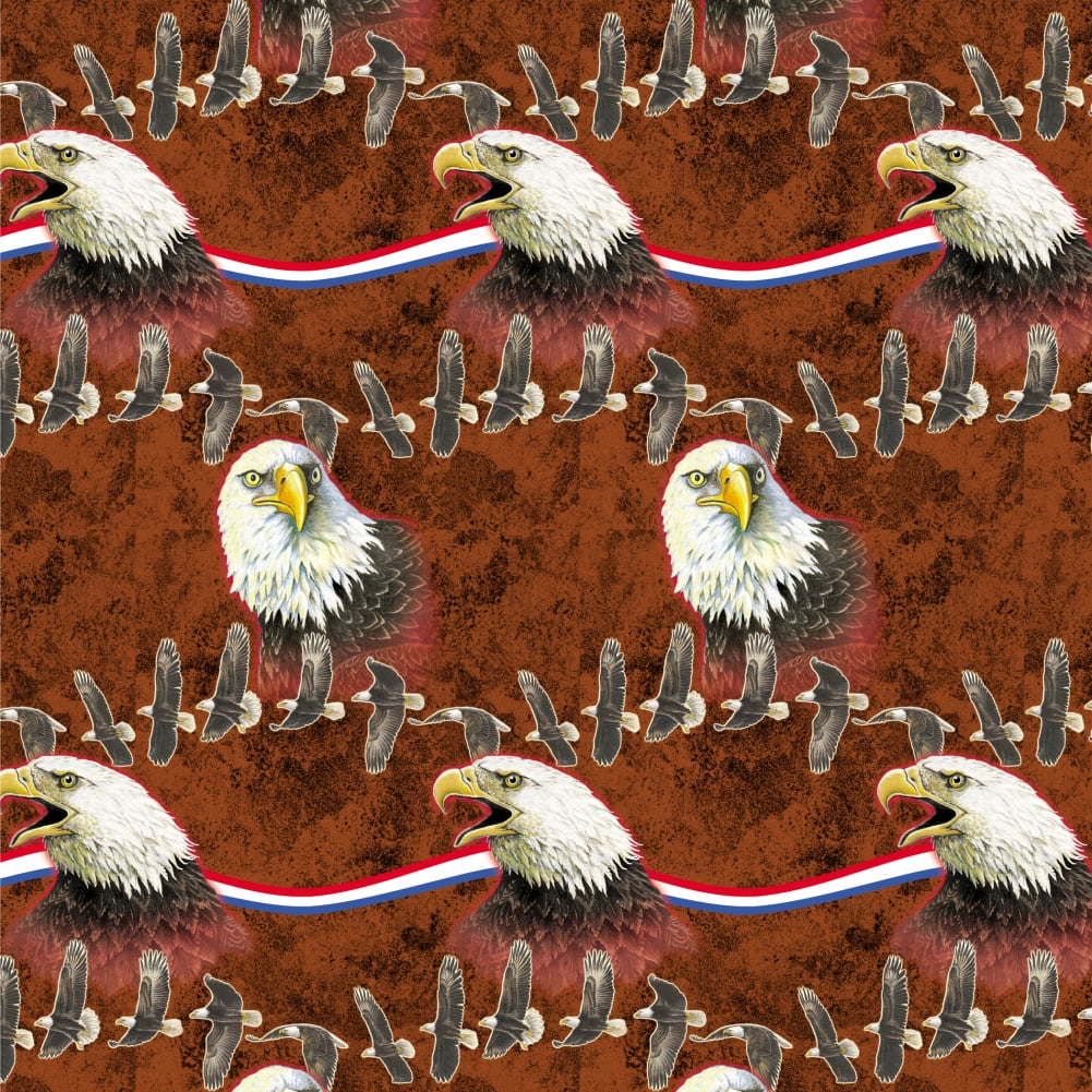 Bald Eagle Patriotic American Banner Premium Roll Gift Wrap Wrapping ...