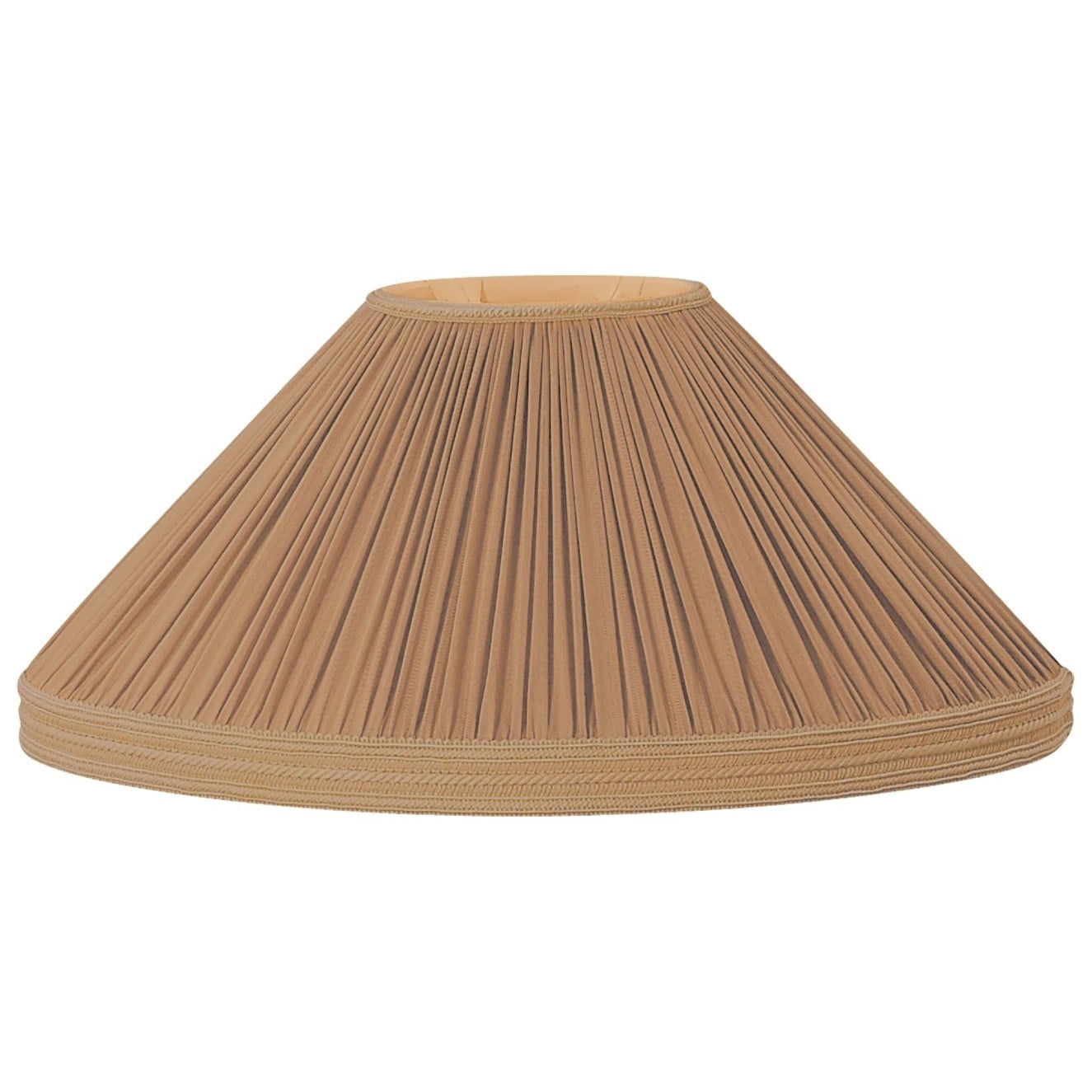 Royal Designs Brown Pleated Oval with Gallery Designer Lamp Shade ...