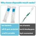 50Pcs Oral Cleaner Swabs Disposable Sponge - Triani Toothettes Mouth ...