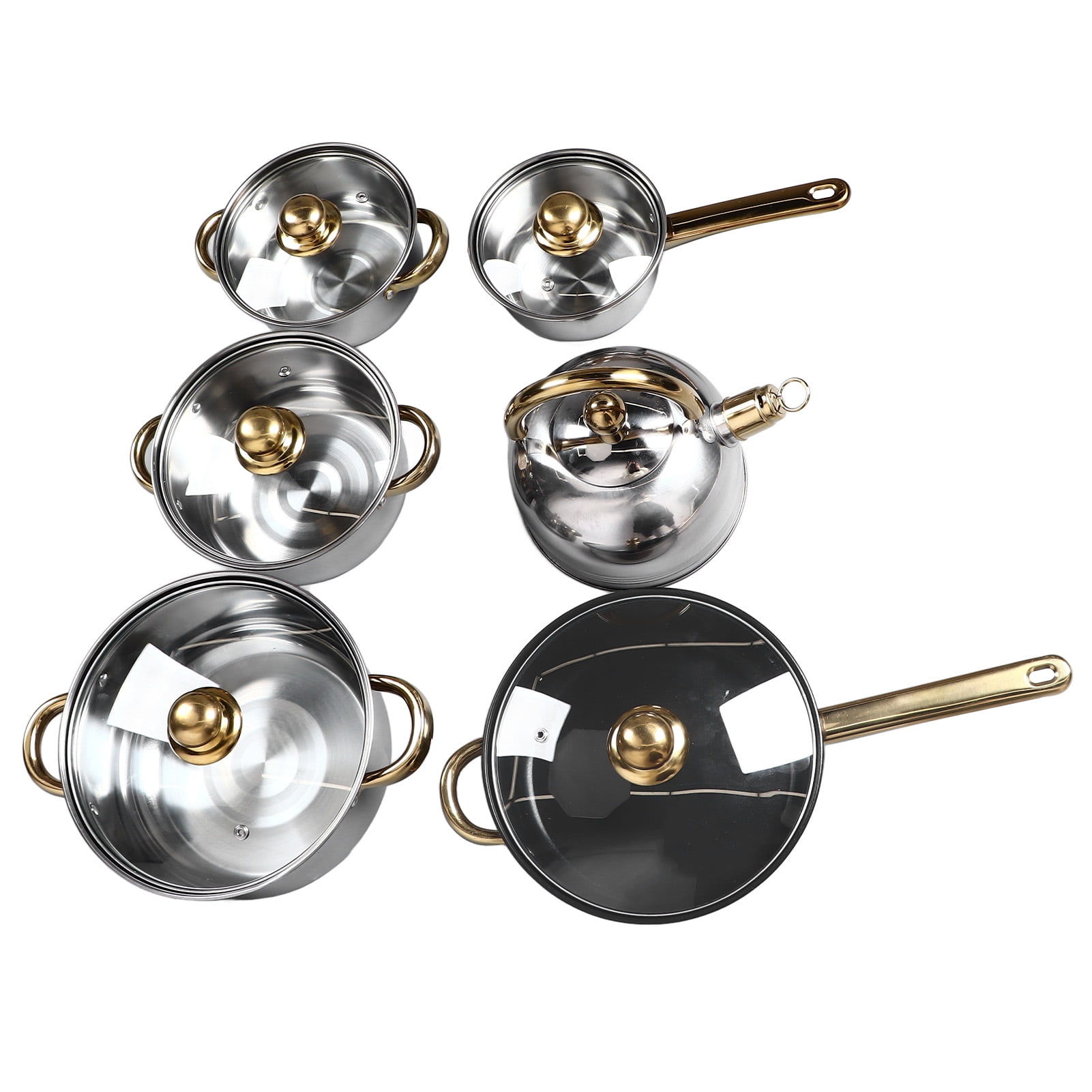 Click here for Domqga Kitchen Cookware Pots  Kitchen Pots Gold Ha... prices