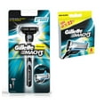 Gillette Mach3 Razor Handle for Men + Refill Blade Cartridges - Walmart.com
