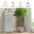 Gymax Wooden 6-Drawer Vertical Chest Dresser, Bedroom Storage Furniture, Grey - Walmart.com