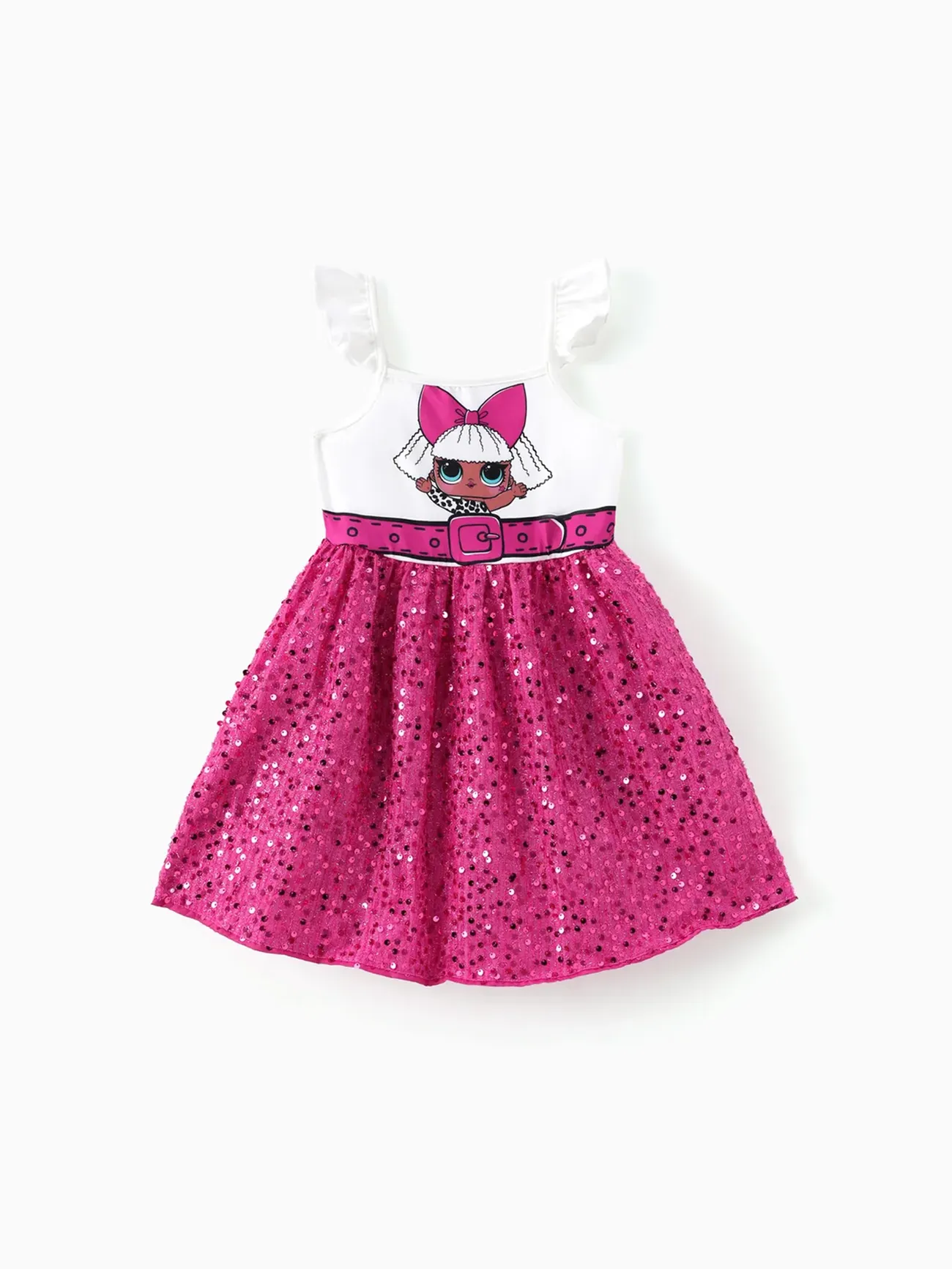L.O.L. SURPRISE! Girls Dress Graphic Flutter Sleeves Sequins Outfits ...