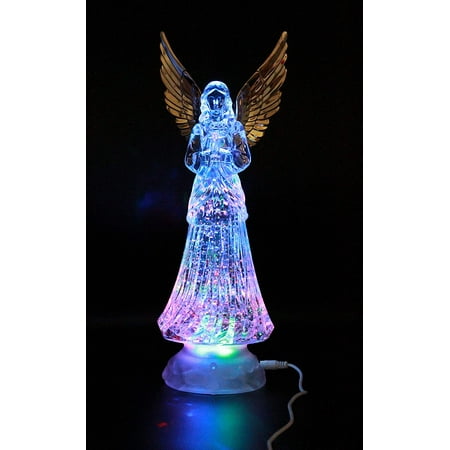 Crystal Angel LED Lighted Sparkling Multi-Color Changing Figurines 12 ...