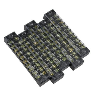 Uxcell Terminal Block 600V 36A Dual Row 5 Positions Screw Terminal Electric Barrier Strip 3 Pack ...