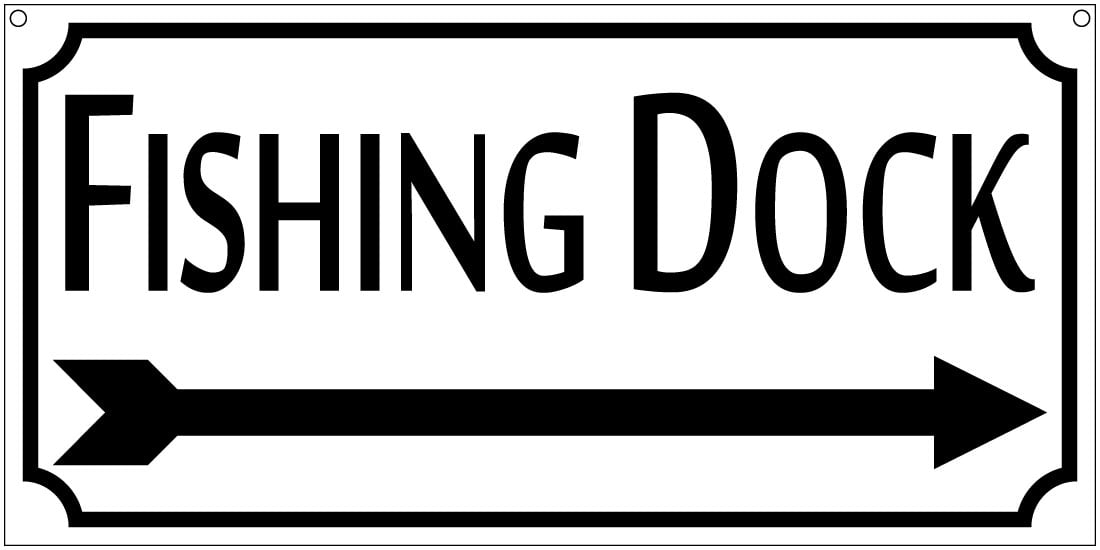 Fishing Dock w/ Right Arrow- 6x12 Aluminum Bar Boat Man Cave garage ...