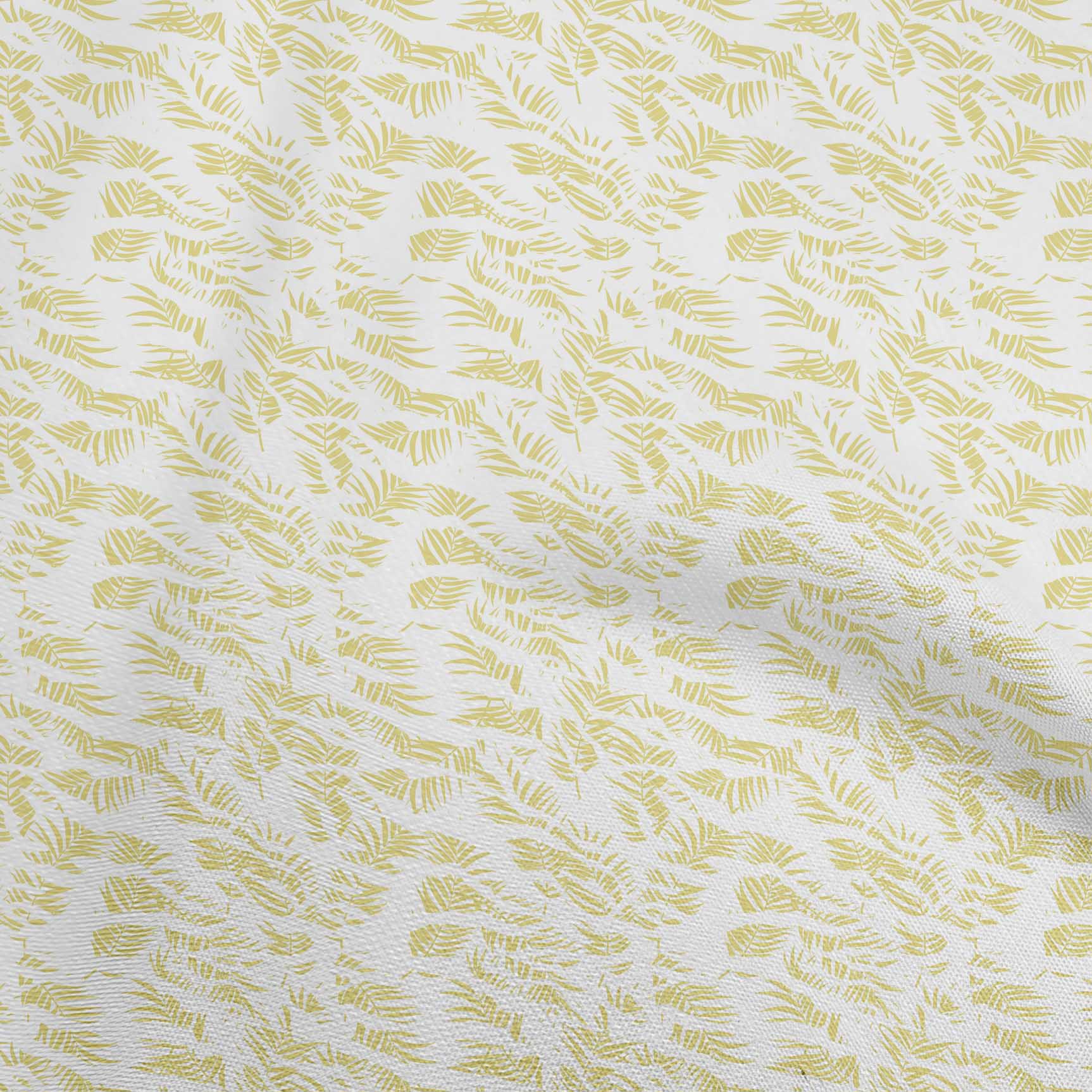 oneOone Silk Tabby Light Yellow Fabric Tropical Sewing Material Print ...