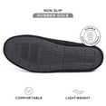Roxoni Mens Slippers, Suede Moccasin Slipper with Memory Foam Black ...