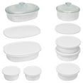 CorningWare French White Serve and Bake Dinnerware, 18-Piece Round and ...