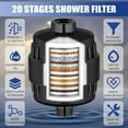 20 Stage Shower Head Filter for Hard Water with 3 Cartridges, High ...
