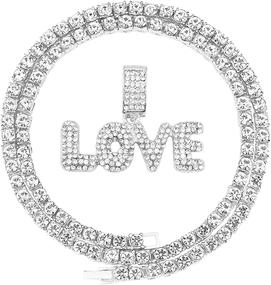 HANRU Empire Iced Out Pendant Chains for Men,Silver or Gold Diamond ...