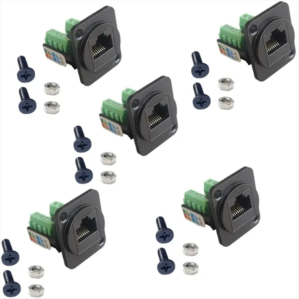 5 Terminales de Cableado RJ45 CAT.5E MóDulos de Computadora de Red con ...
