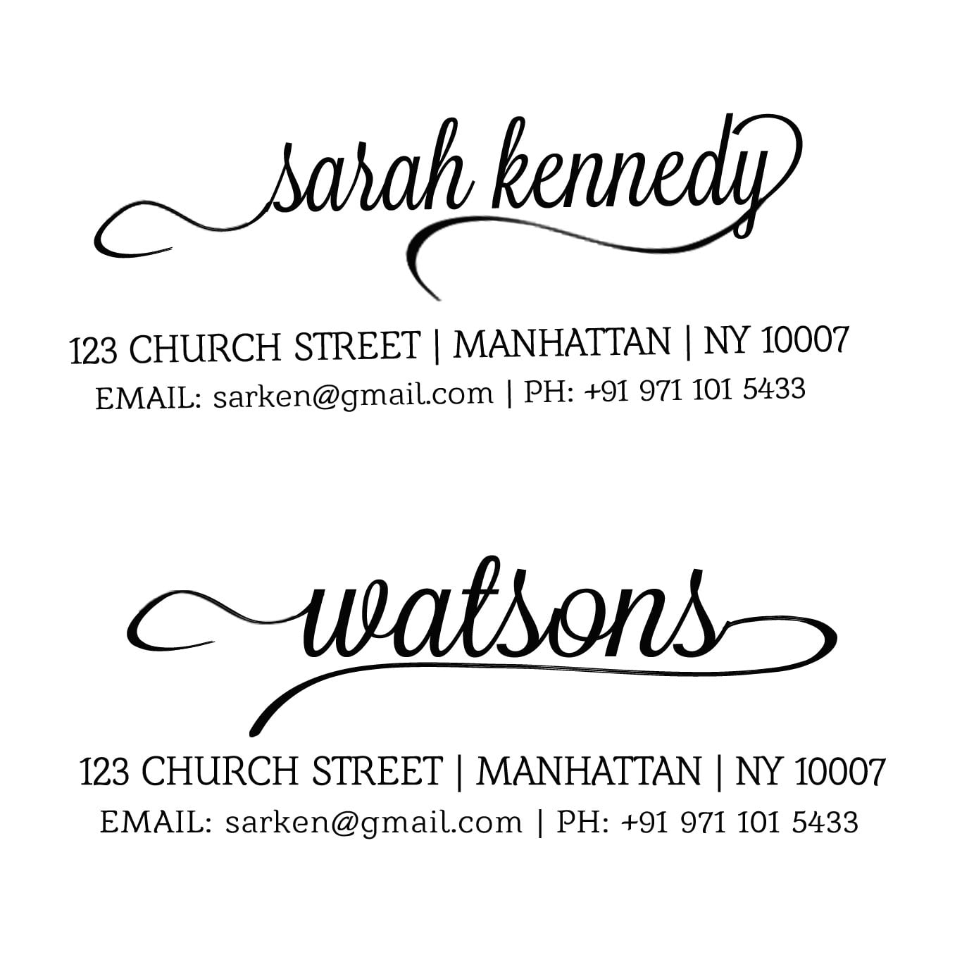 Custom Family Address Stamp Personalized Rubber Stamp Self Ink Envelop ...