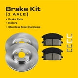 Ultimate Brakes Front Ceramic Brake Pad and Rotor Kit with Hardware ...
