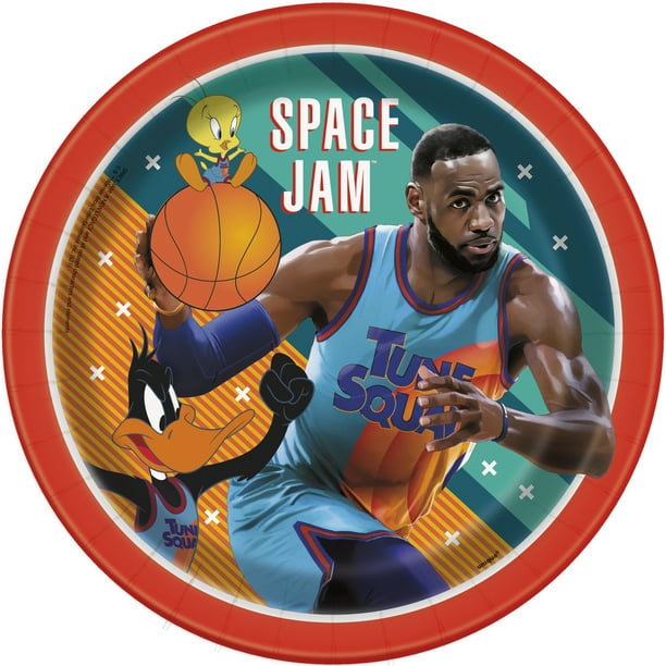 Space Jam Birthday Paper Dinner Plates, 9in, 24ct - Walmart.com