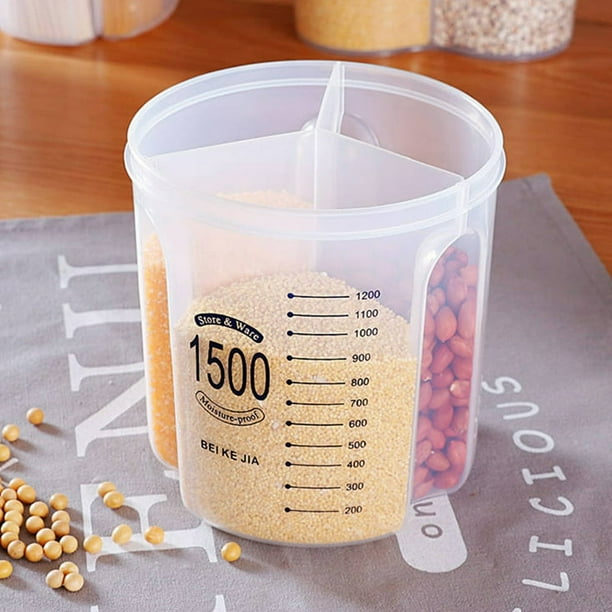 EIMELI Grain Storage Tank with Compartments Airtight Food Storage ...