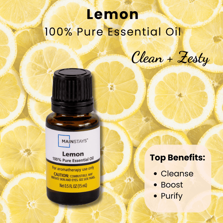 Mainstays 100 Pure Lemon Essential Oil 15mL 1 Pack Walmart
