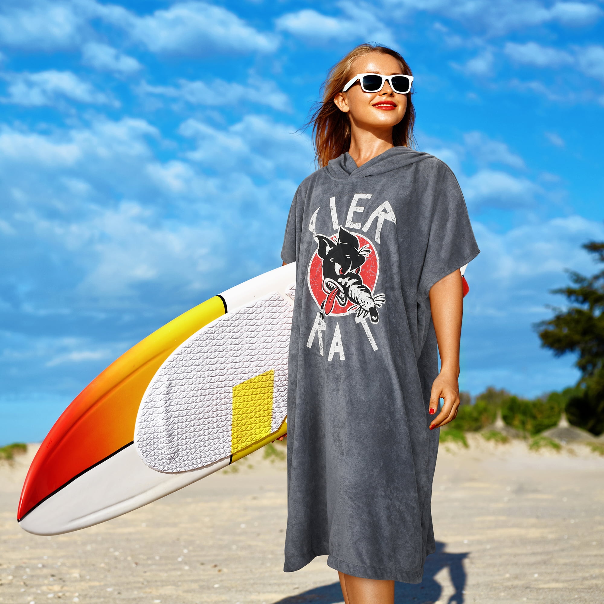 Flyingstar Surf Towel Robe, Quick Dry Beach Wetsuit Changing / Bath ...