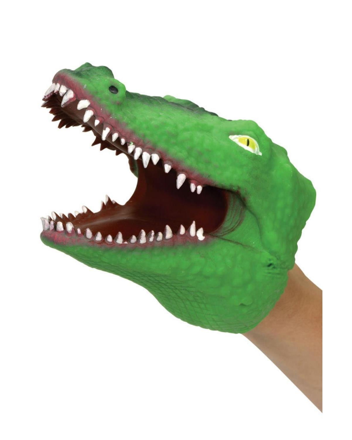 Green Alligator Head Hand Puppet Toy, Green Alligator, Size: one size ...