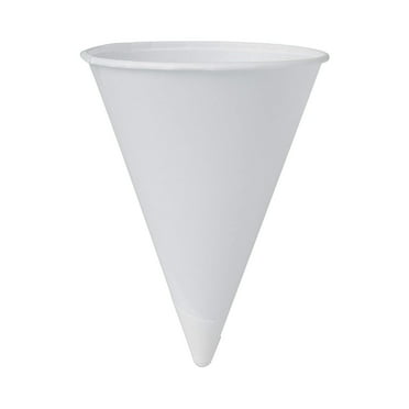 Genpak Harvest Rolled Rim Compostable Paper Cone Cup White 4 oz. | 5000 ...
