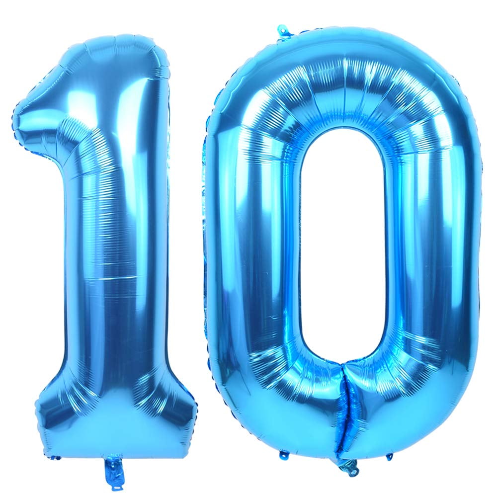 Globo TONIFUL de aluminio Mylar, número 10, azul, 40 cm, para ...