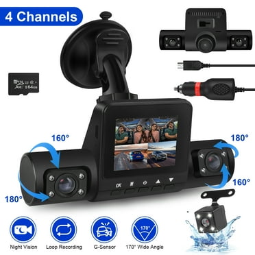 4 Channel DVR Parking Monitor Dash Cam: Front, Left, Right, Rear, 360 ...