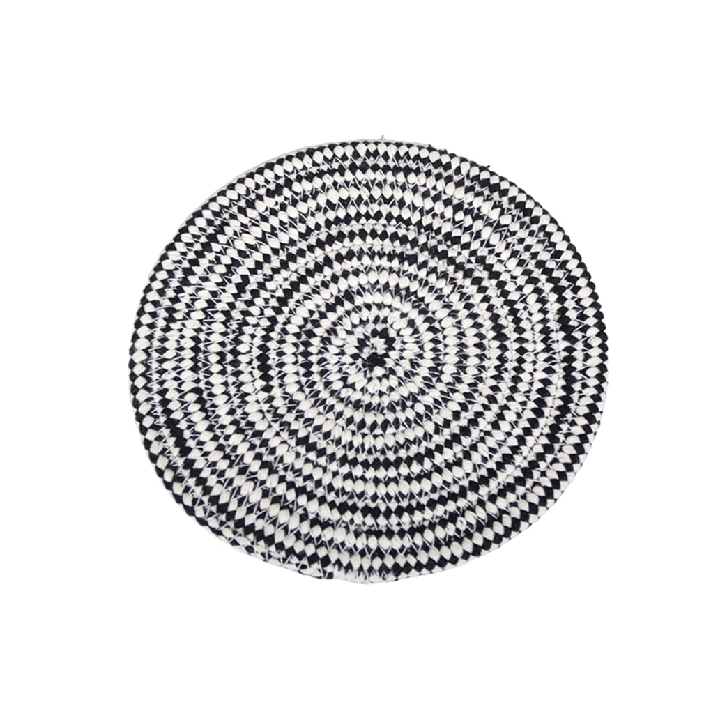 Linyer Woven Household Rounded Weaving Craft Coasters Desk Drink Pad ...