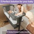 SACVON Baby Bassinets, All Mesh Crib Portable for Safe Co-Sleeping ...