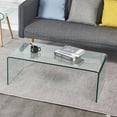 Clear Glass Coffee Table, Big Modern Coffee Tables for Living Room ...