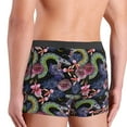 Men's Boxer Briefs, Painted Funny Cool Snake Flower Soft Comfy Mens ...