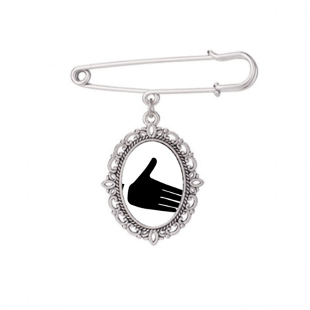 Reach Out Gesture Outline Pattern Brooch Pin Dress Shirt Shawl Clips ...