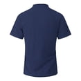 BONIXOOM Men T-Shirts, Mandarin Collar Linen Beach Shirt, Short Sleeve ...
